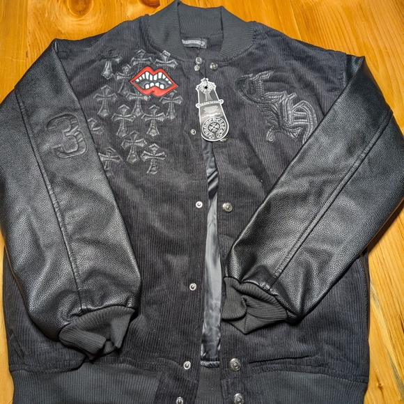 Chrome Hearts | Jackets & Coats | Chrome Hearts Black Bomber Jacket ...
